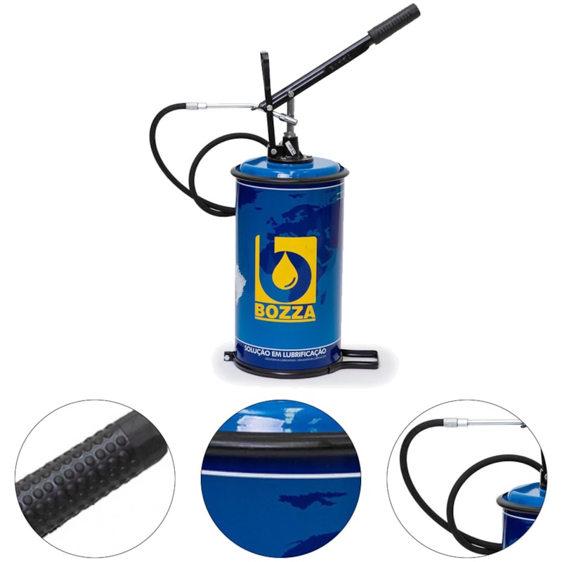 BOMBA MANUAL PARA GRAXA COM RECIPIENTE 14KG 8020-G3 - BOZZA - HBR Flex