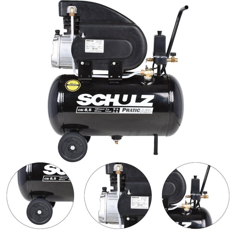 COMPRESSOR DE AR PRATIC AIR CSI 8,5/25 - SCHULZ - HBR Flex
