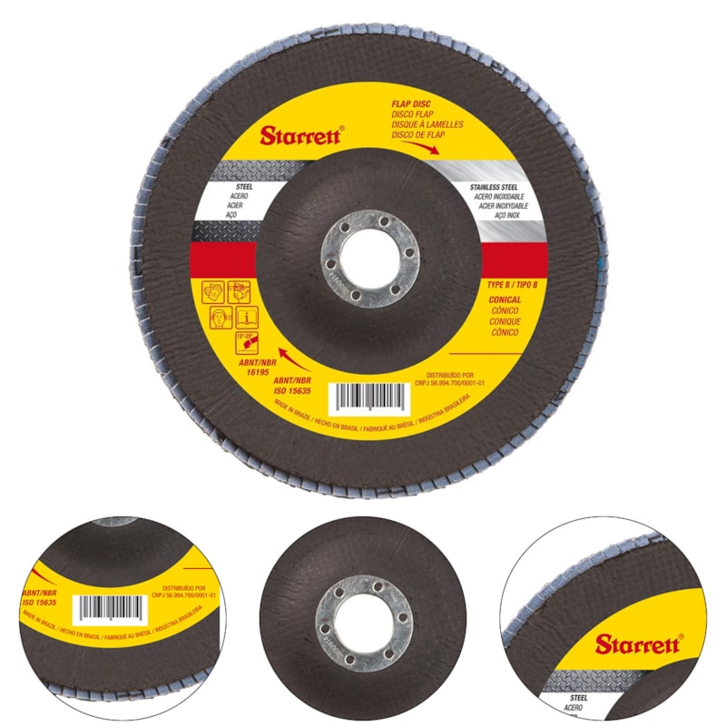 DISCO FLAP FIBRA DE VIDRO CÔNICO 115 X 22,23MM G-40 - FDS115-40FC ...