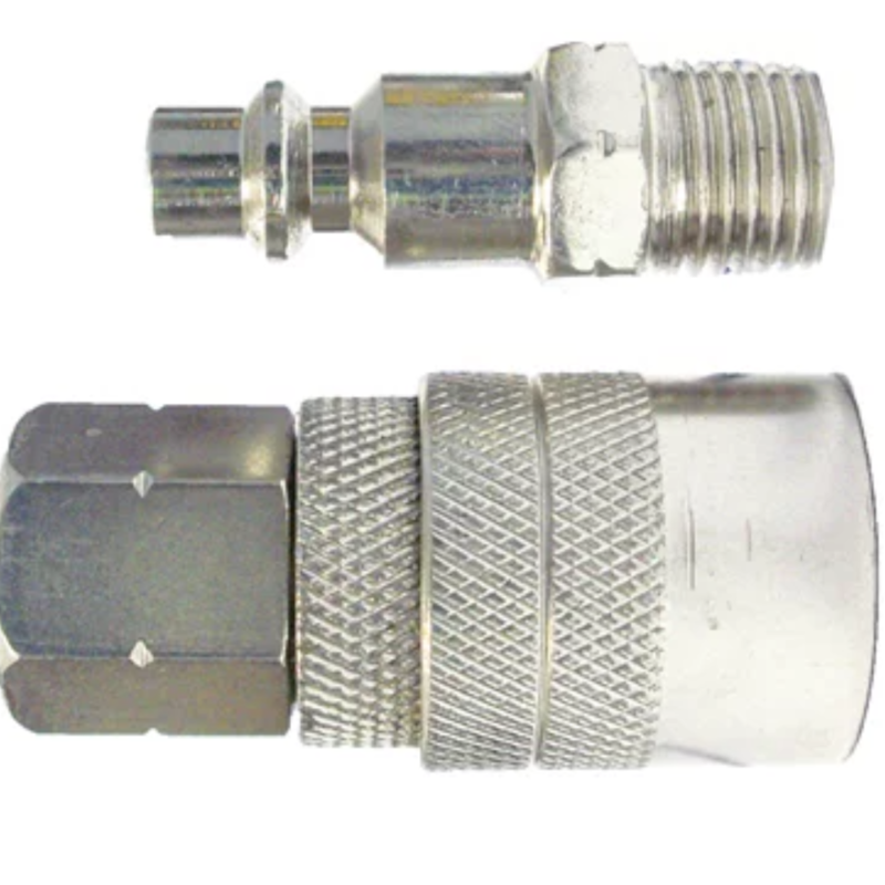 ENGATE RAPIDO ROSCA MACHO 1/4" NPT (ENTRADA E SAIDA DE 1/4") - STEELS - HBR Flex
