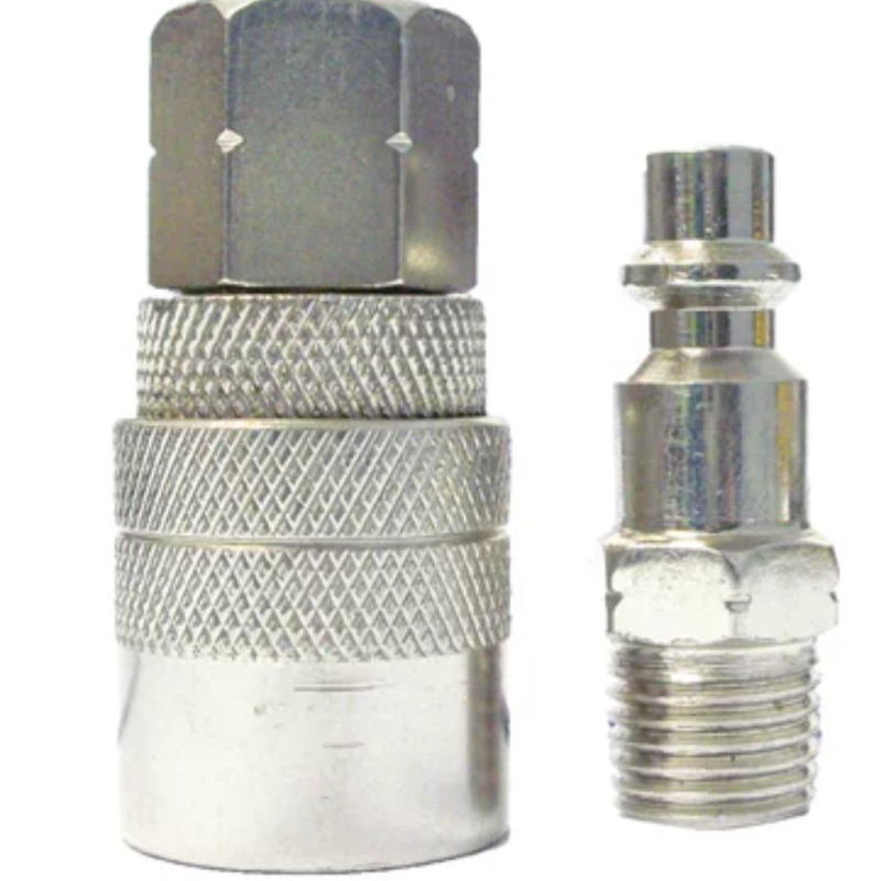 ENGATE RAPIDO ROSCA MACHO 1/4" NPT (ENTRADA E SAIDA DE 1/4") - STEELS - HBR Flex