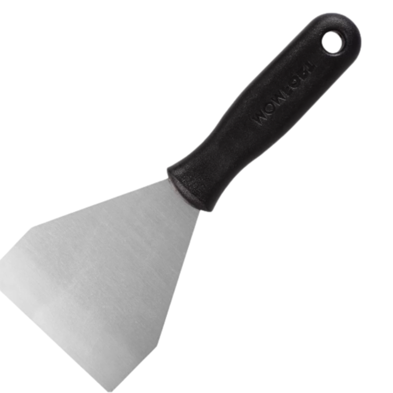 ESPÁTULA DE AÇO 10CM 100MM COM CABO DE PVC - MOMFORT - HBR Flex