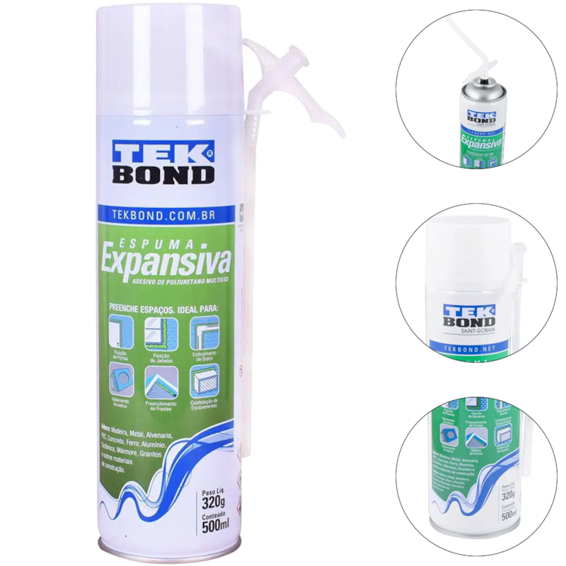 ESPUMA EXPANSIVA DE PU 320G/500ML - 21101005900 TEKBOND - HBR Flex