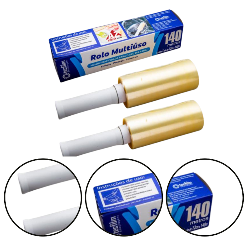 FILME STRECH ROLO MULTIÚSO 140M - TECFILME - HBR Flex
