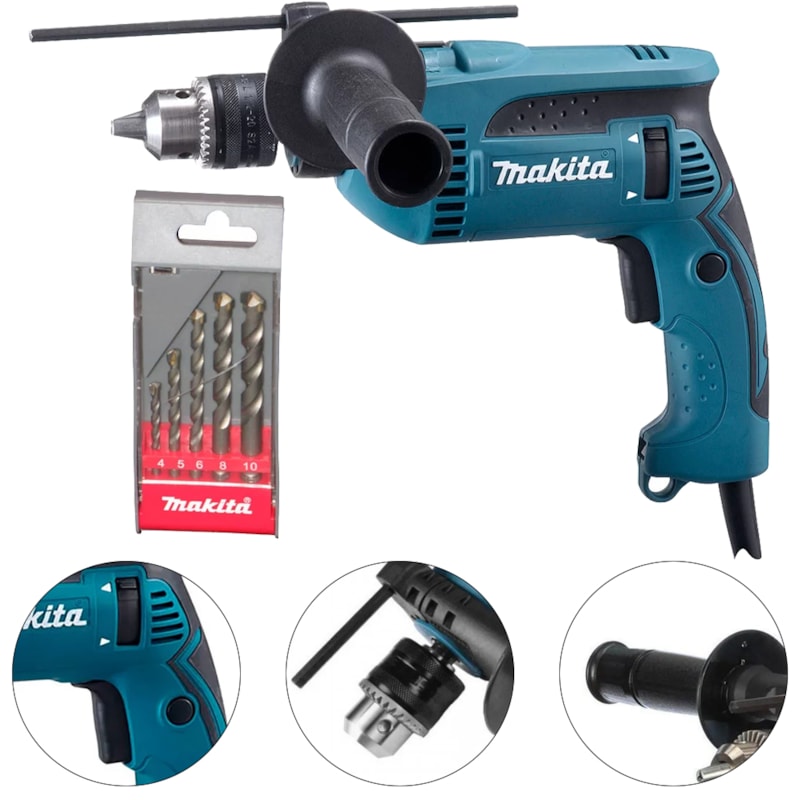 FURADEIRA DE IMPACTO 13MM 1/2" 760W - HP1640 MAKITA - HBR Flex