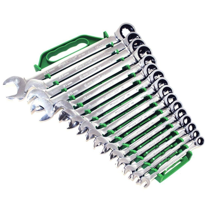 JOGO DE CHAVE CATRACA BELZER 8-24MM 16 PEÇAS- 9416BJ BELZER - HBR Flex