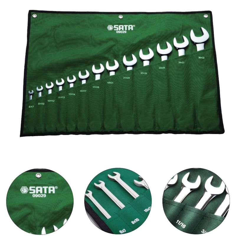 JOGO DE CHAVES FIXAS 13PC MM - ST09029SJ SATA - HBR Flex