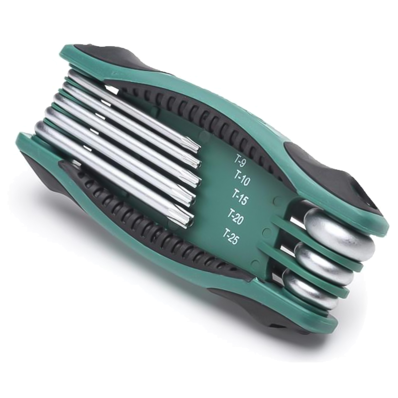 JOGO DE CHAVES TORX TIPO CANIVETE 8 PEÇAS - ST09123SJ SATA - HBR Flex
