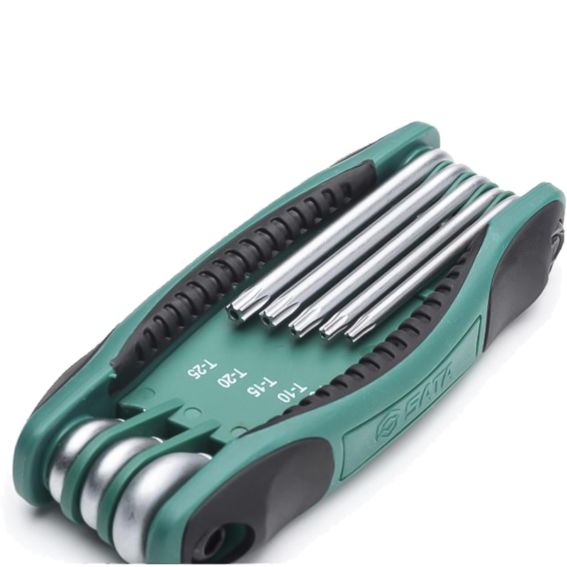 JOGO DE CHAVES TORX TIPO CANIVETE 8 PEÇAS - ST09123SJ SATA - HBR Flex