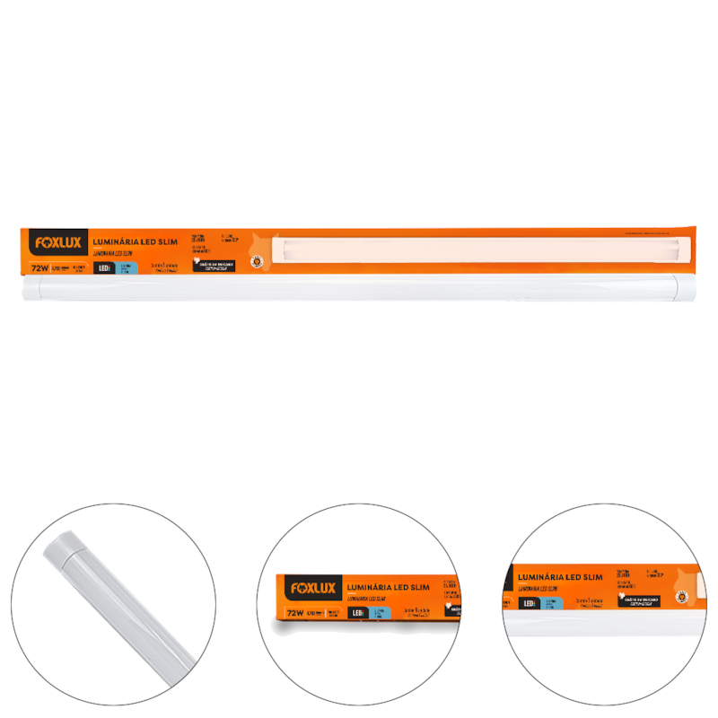 LUMINÁRIA LED SLIM 36W 6500K BIVOLT - LED05.12 FOXLUX - HBR Flex