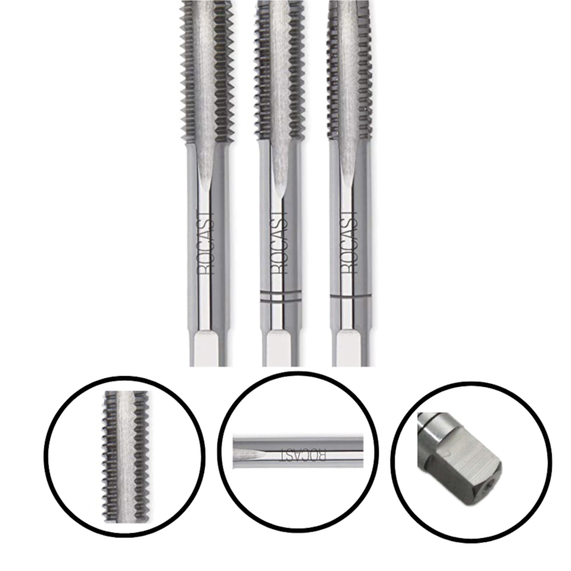 MACHO MANUAL AÇO HSS ROSCA MÉTRICA GROSSA M16 PASSO 2,00MM 3 PCS - 22 ...