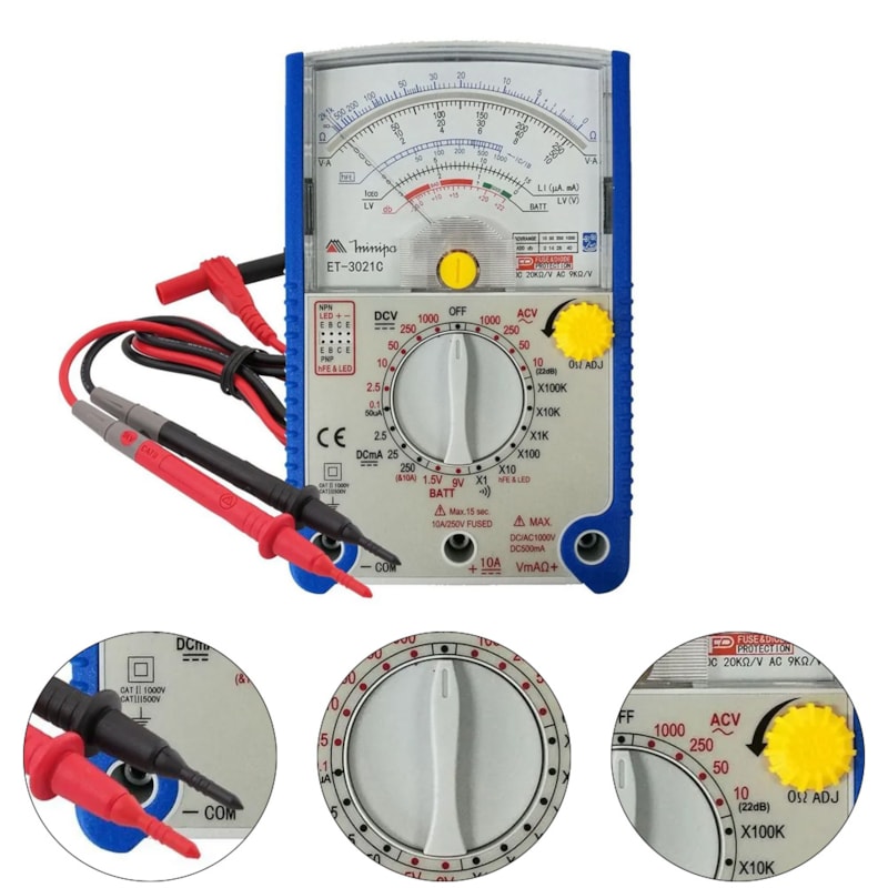 MULTÍMETRO ANALÓGICO PORTÁTIL - ET-3021C MINIPA - HBR Flex