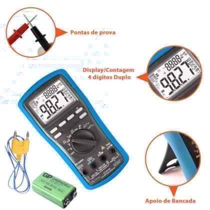 MULTÍMETRO DIGITAL 5000 CONTAGENS - ET-2517A MINIPA - HBR Flex