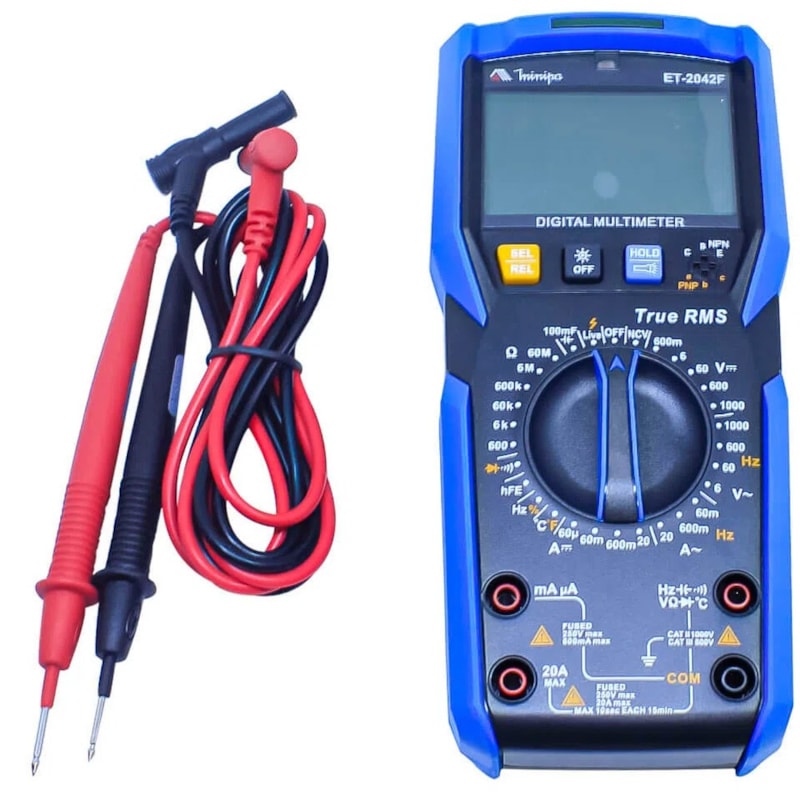 MULTIMETRO DIGITAL TRUE RMS CATIII 600V - ET-2042F MINIPA - HBR Flex