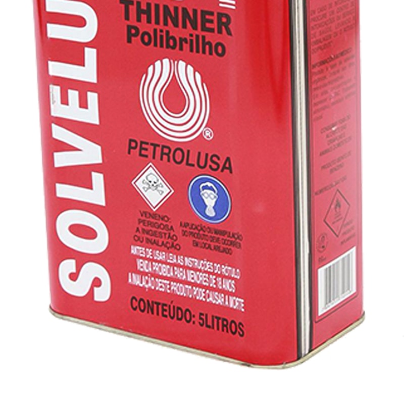 SOLVENTE SOLVELUSA THINNER 101 LATA DE 5 L - 101.10 PETROLUSA - HBR Flex