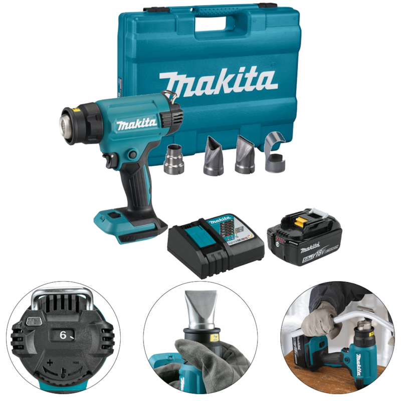 SOPRADOR TÉRMICO 18V À BATERIA LXT COM MALETA - DHG181RT MAKITA - HBR Flex